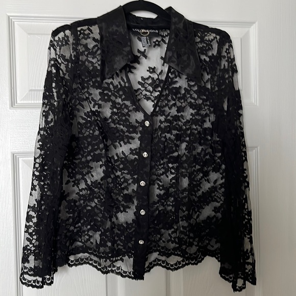 JS Collections | Jackets & Coats | Js Collections Vintage Sheer Lace ...
